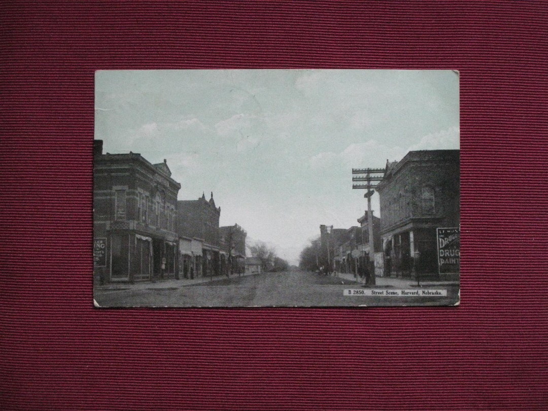 Harvard, Nebraska. Main Street-has Postdate of 1909. - Etsy