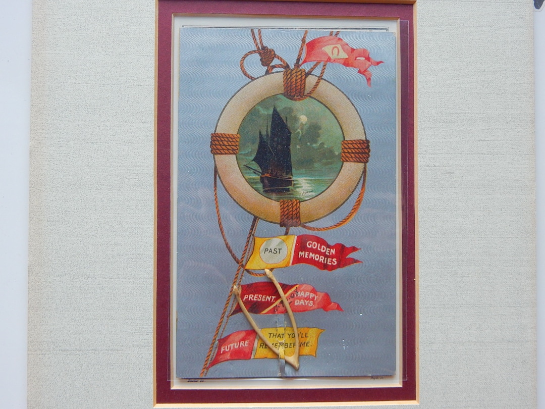 Vintage Maritime Postcard: Past-present-future, Wishbone, 1920-30s - Etsy