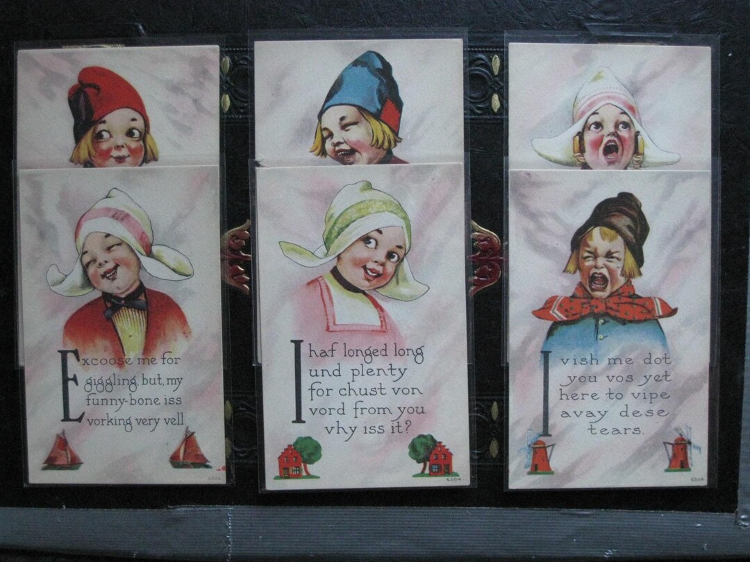 Bergman's "dutch Characters" This Lot of Six Bergman's Postcards Are in ...