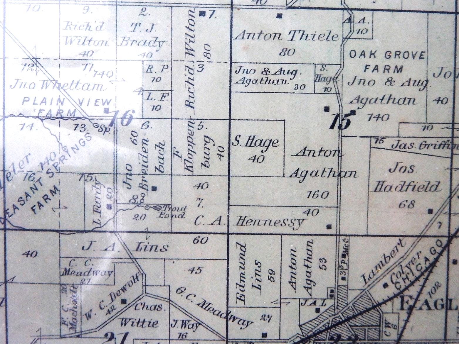Eagle, Wisconsin. 1891 Plat of Eagle. Waukesha County-wisconsin - Etsy