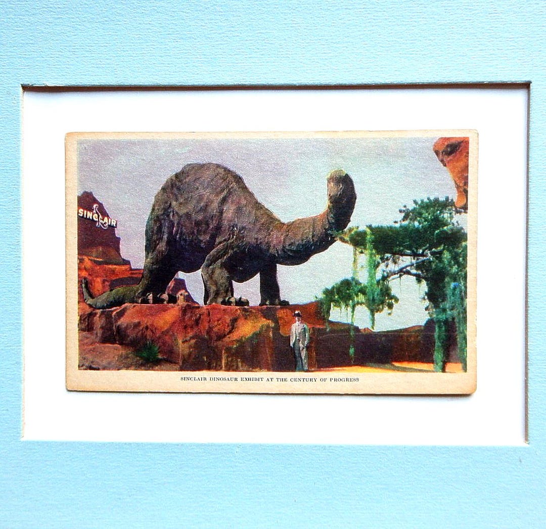 1933 World's Fair in Chicago. Sinclair Dinosaur Exhibit. - Etsy