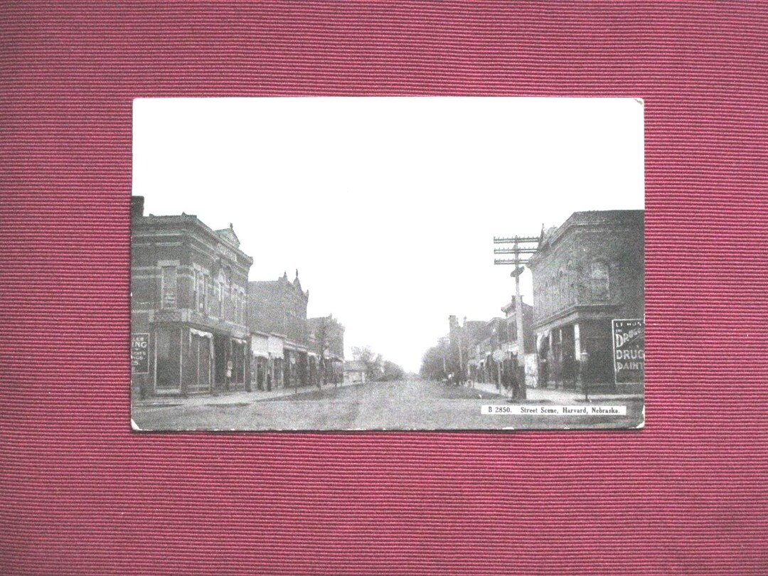 Harvard, Nebraska. Main Street-has Postdate of 1909. - Etsy