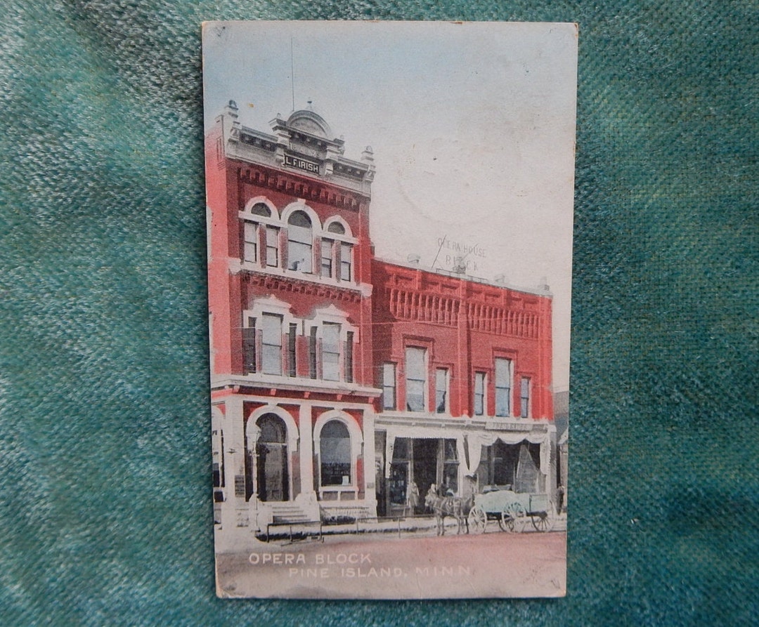 Pine Island, Minnesota. Opera Block. 1910 Postmarked. - Etsy