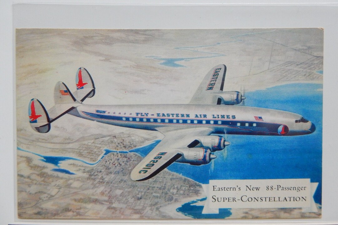 Eastern Air Lines-super Constellation-new 88 Passenger-1943 - Etsy