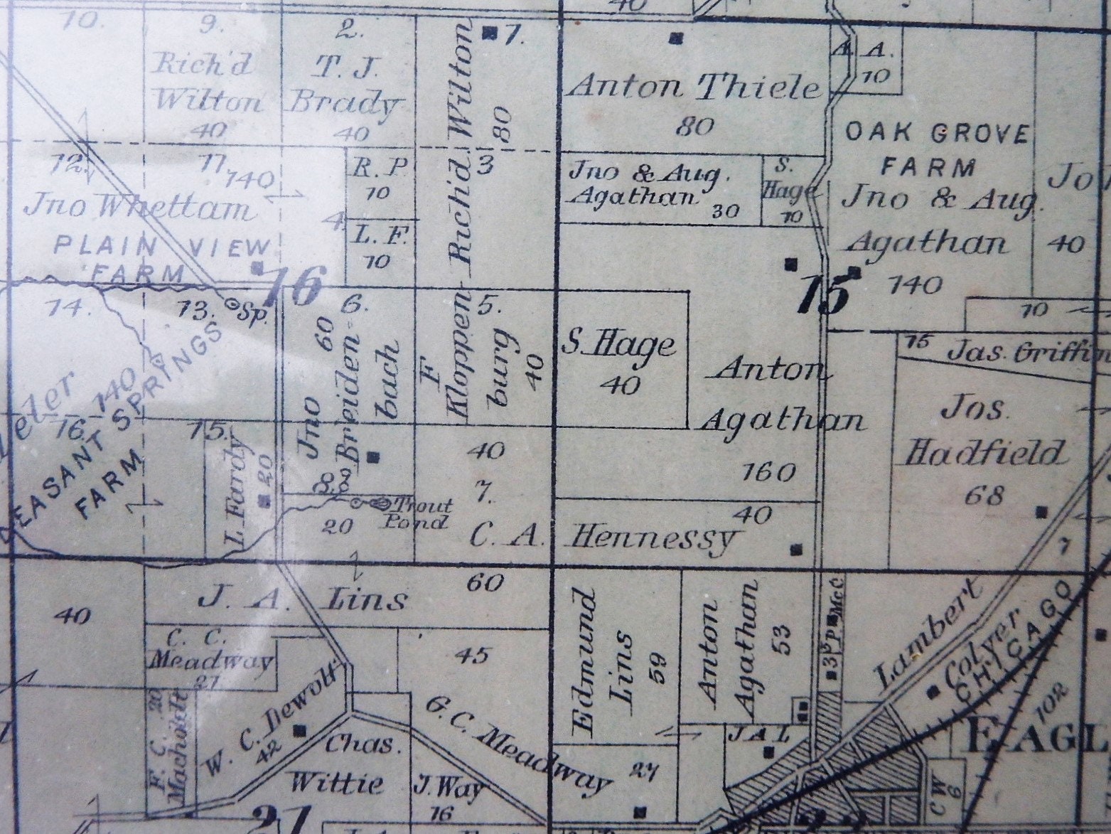 Eagle Wisconsin. 1891 Plat of Eagle. Waukesha - Etsy