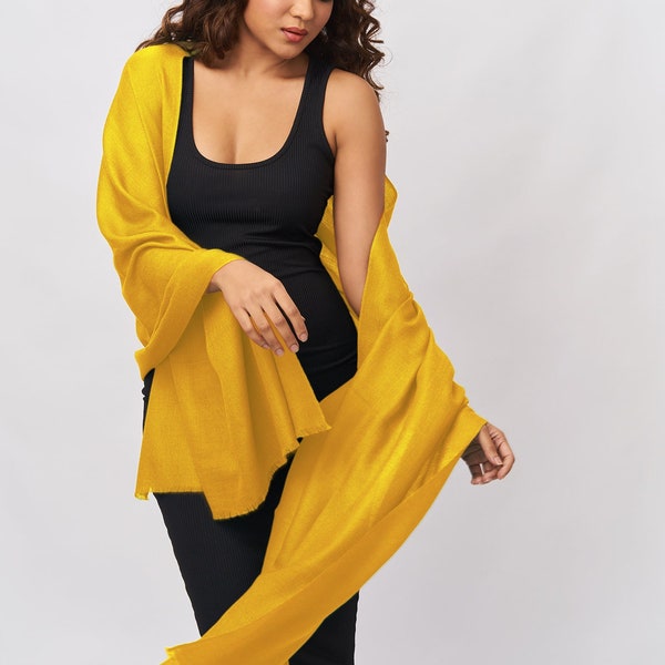 Bright Yellow Scarf - Etsy