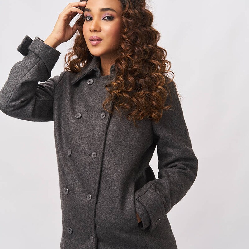 Grey Wool Coat - Etsy