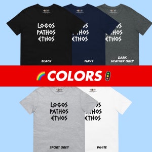 Logos Pathos Ethos Cool Greek Campus T-shirt for Philosophy Teachers ...