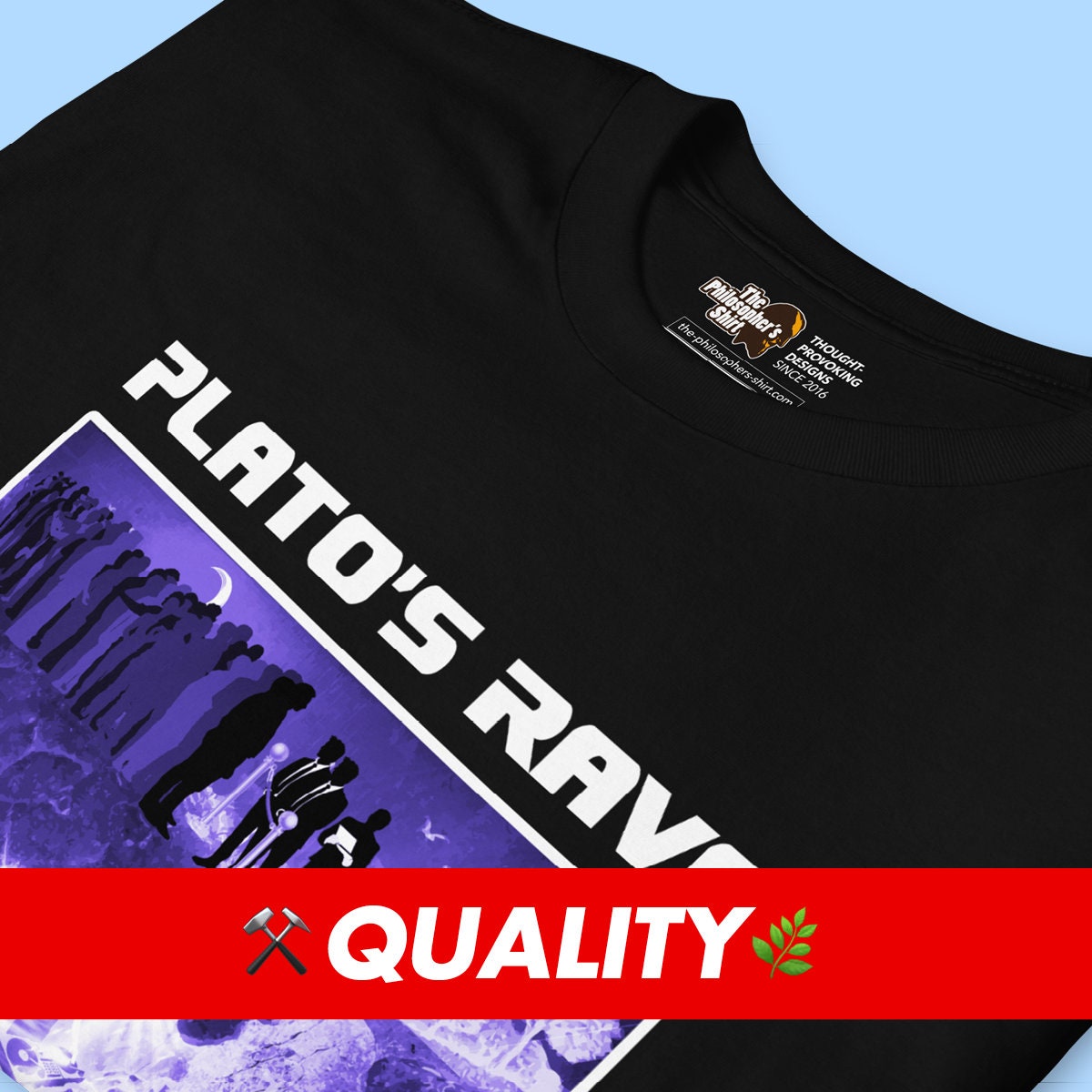Plato's Rave Cave T-shirt for Philosophy Teachers Students Professors ...