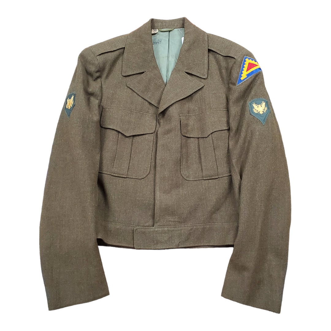 1950s 1952 US Army Wool Officers Jacket Eisenhower Jacket 7th Army ...