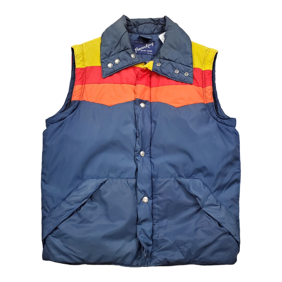1980s Power King Insulated Puffer Vest Jacket Size L - Etsy