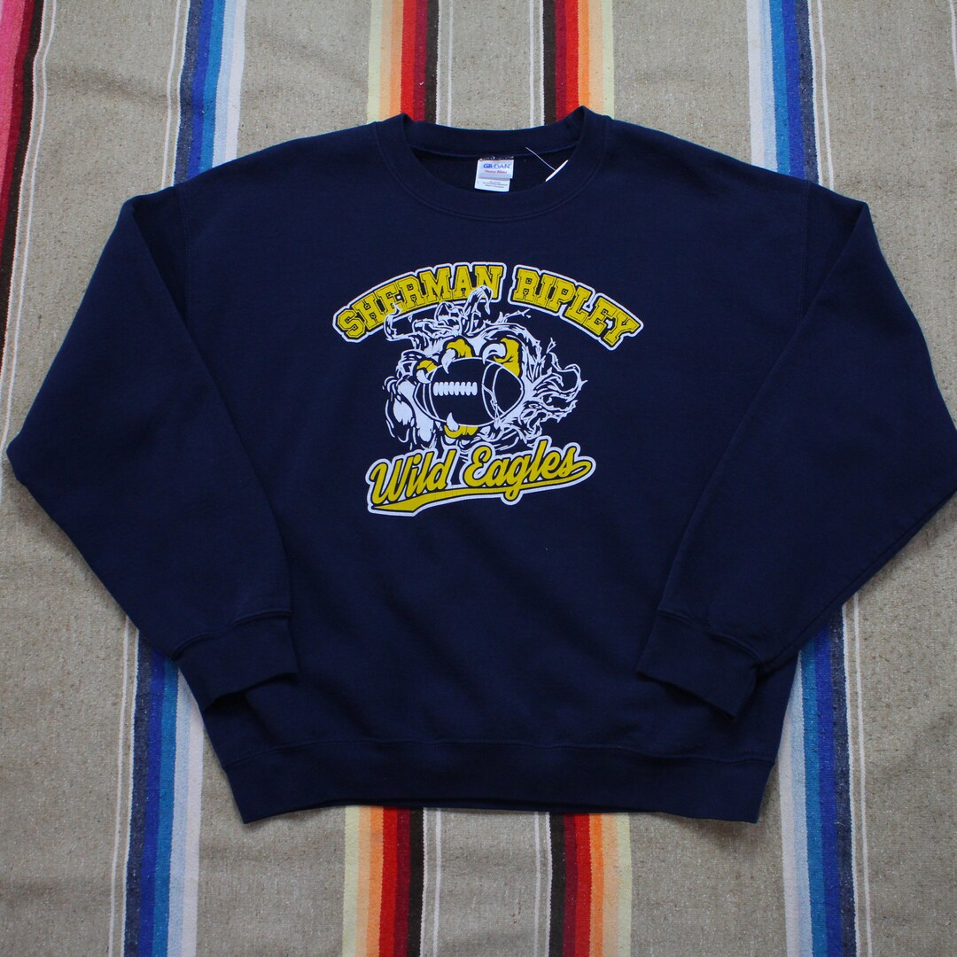 2000s Sherman Ripley Wild Eagles Football Sweatshirt Size L - Etsy
