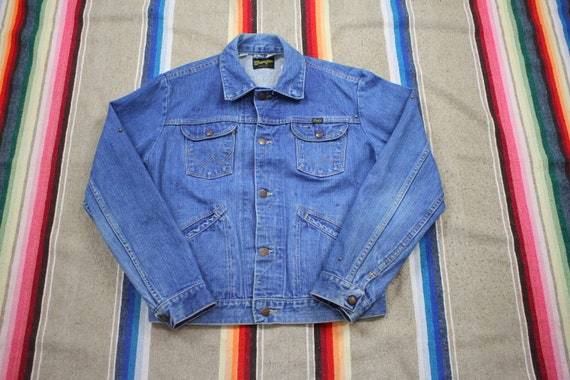 1970s Wrangler Denim Jacket with Studded Detailing Ma… - Gem
