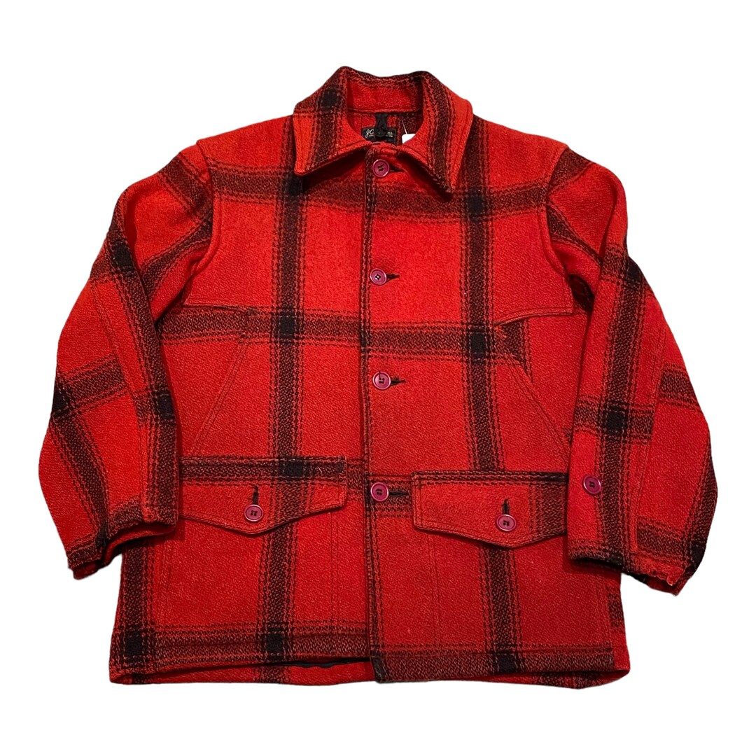 1950s/1960s JC Higgins Red Plaid Wool Hunting Jacket Size M/L - Etsy