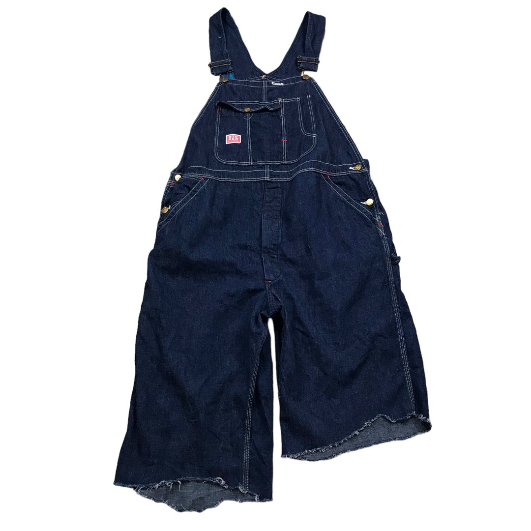 1960s Big Ben 8oz Sanforized Dark Blue Denim Cut-off Overalls Made in ...