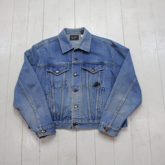 1990s/2000s Y2K VIP Denim Trucker Jacket Size M/L - Gem