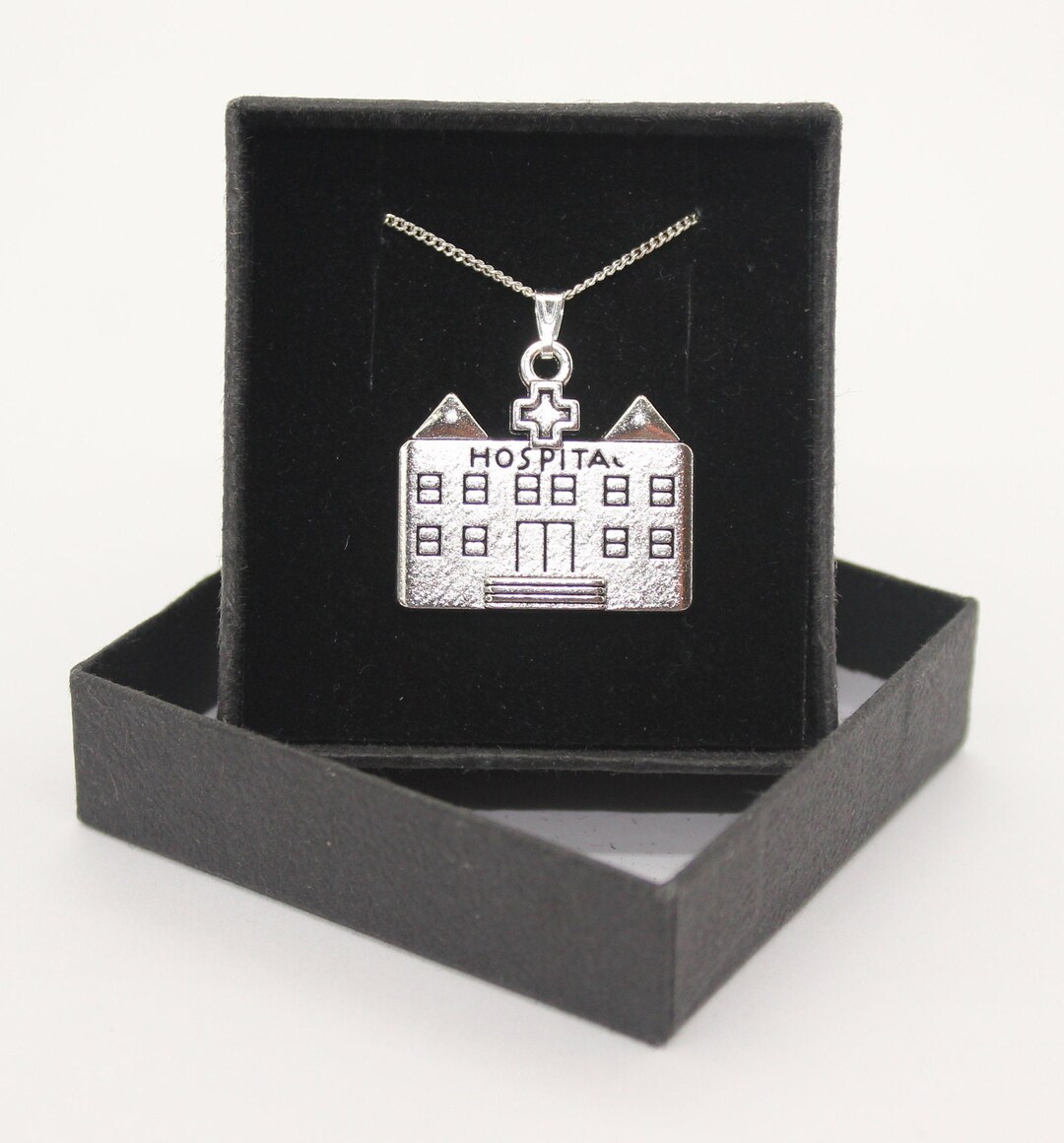 Hospital / Doctor Nurse NHS - Sterling Silver Curb Chain Necklace With ...