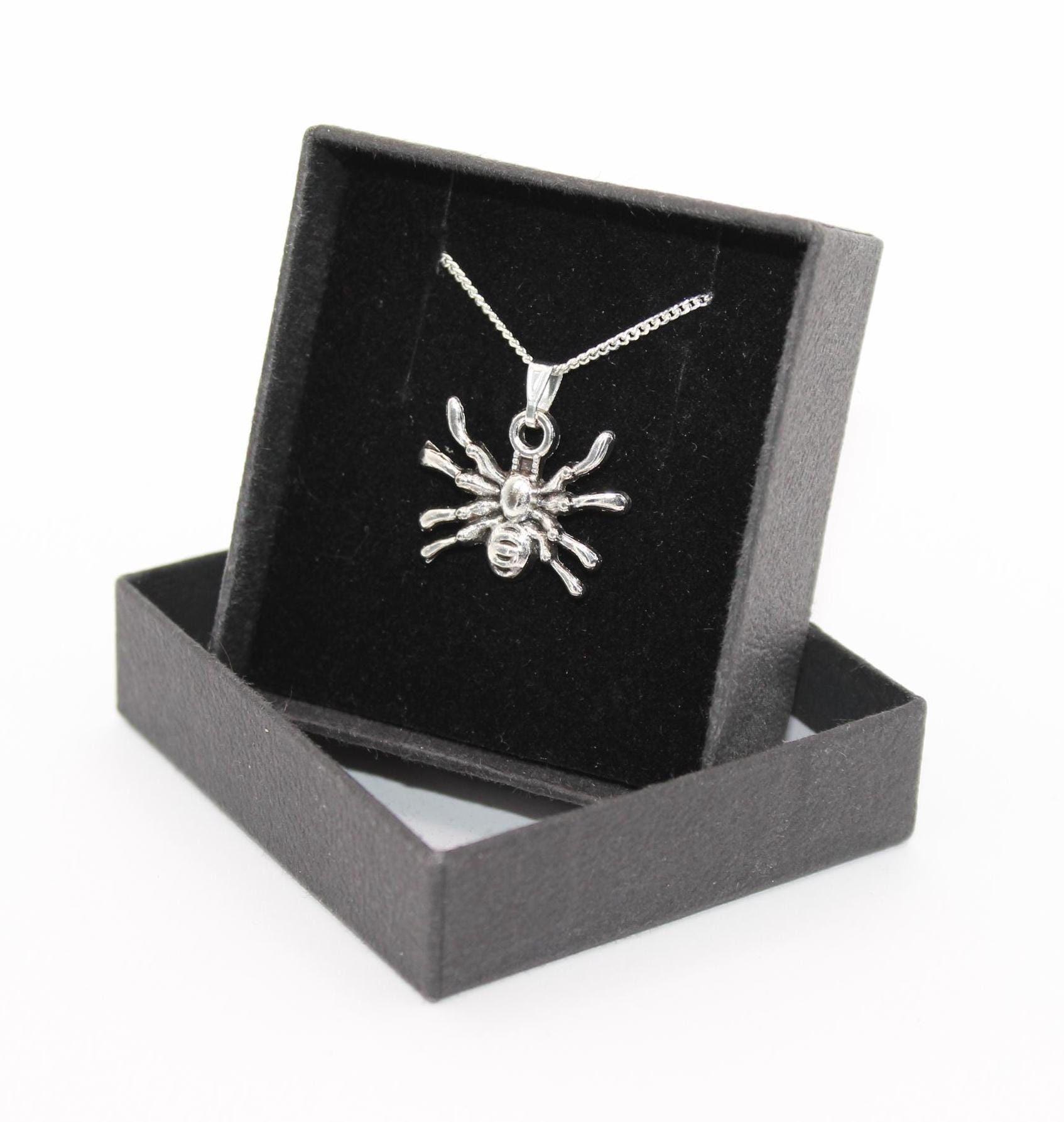 Tarantula / Spider Creepy Halloween - Sterling Silver Curb Chain ...