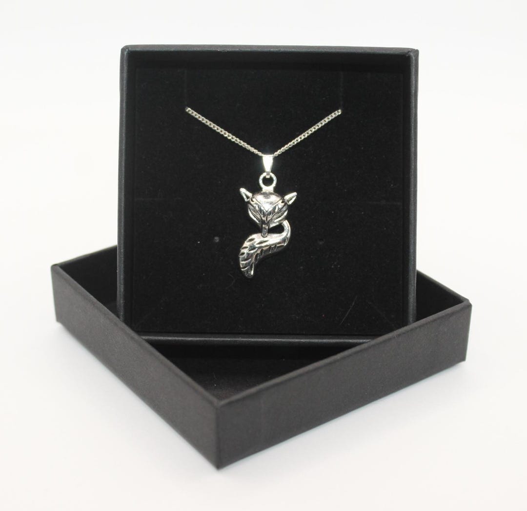 Foxtail / Foxy Animal Cute - Sterling Silver Curb Chain Necklace With ...