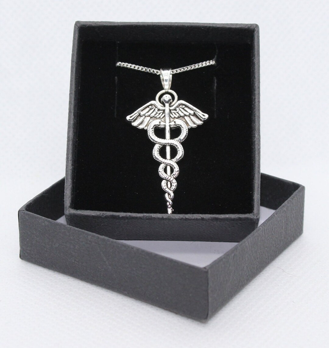 Medical Caduceus / Doctor Nurse Hospital NHS - Sterling Silver Curb ...