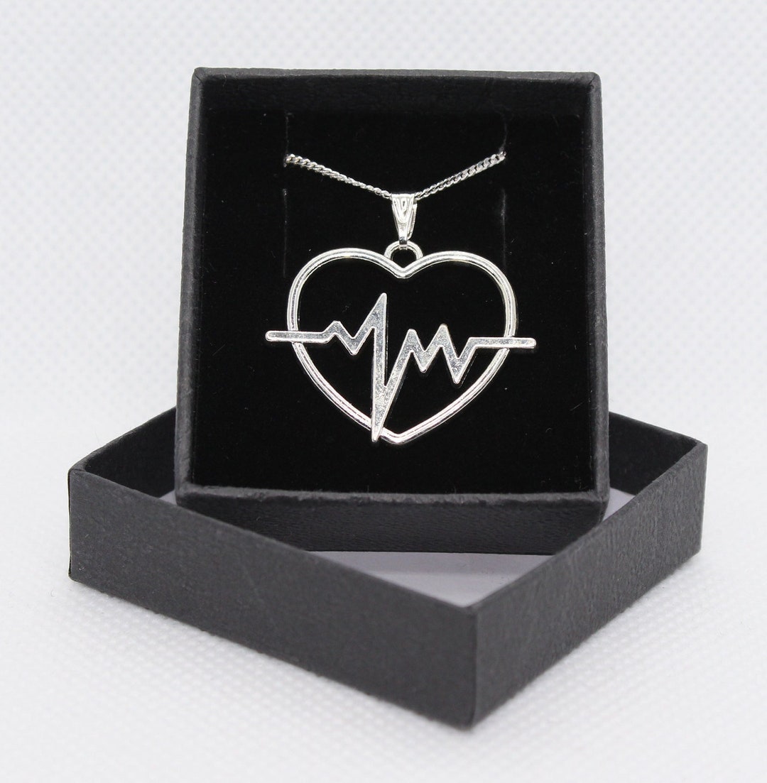 Large Heart Beat Pulse / NHS Nurse Doctor Medical - Sterling Silver ...