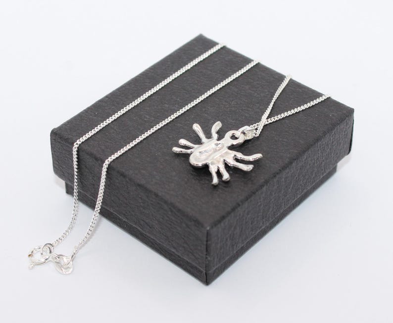 Tarantula / Spider Creepy Halloween - Sterling Silver Curb Chain ...