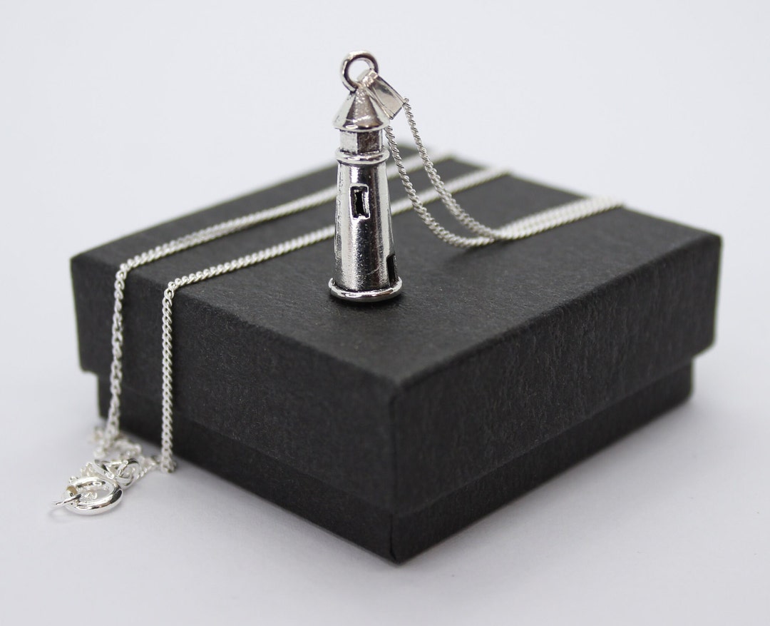 Lighthouse / Boat Anchor Sailor Sea Sailing - Sterling Silver Curb ...