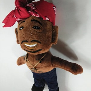 Tupac Shakur Plush Toy 2pac Plushie Red Bandanna - Etsy