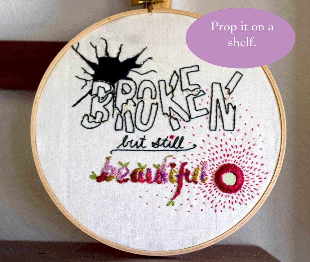Broken/ Printable Embroidery Pattern | Instant Download | Instant ...