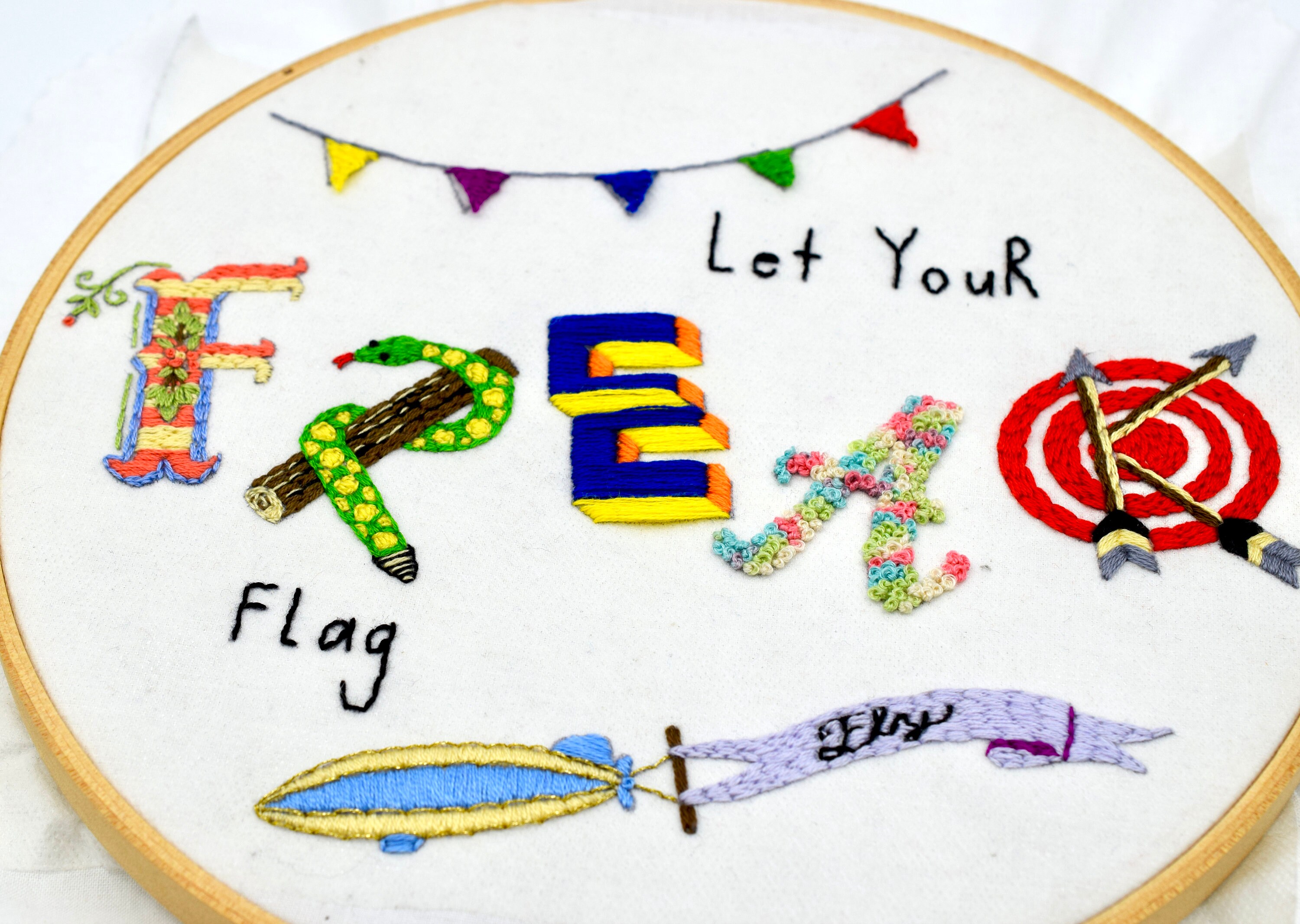 Let Your Freak Flag Fly Printable Embroidery Pattern | Instant Download ...