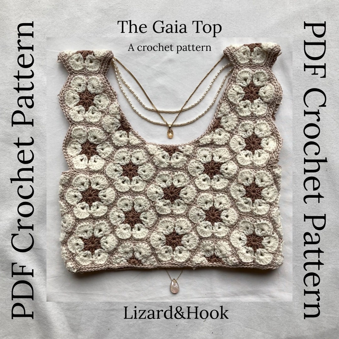 The Gaia Top | CROCHET PATTERN PDF | Lizard&hook Digital Download - Etsy