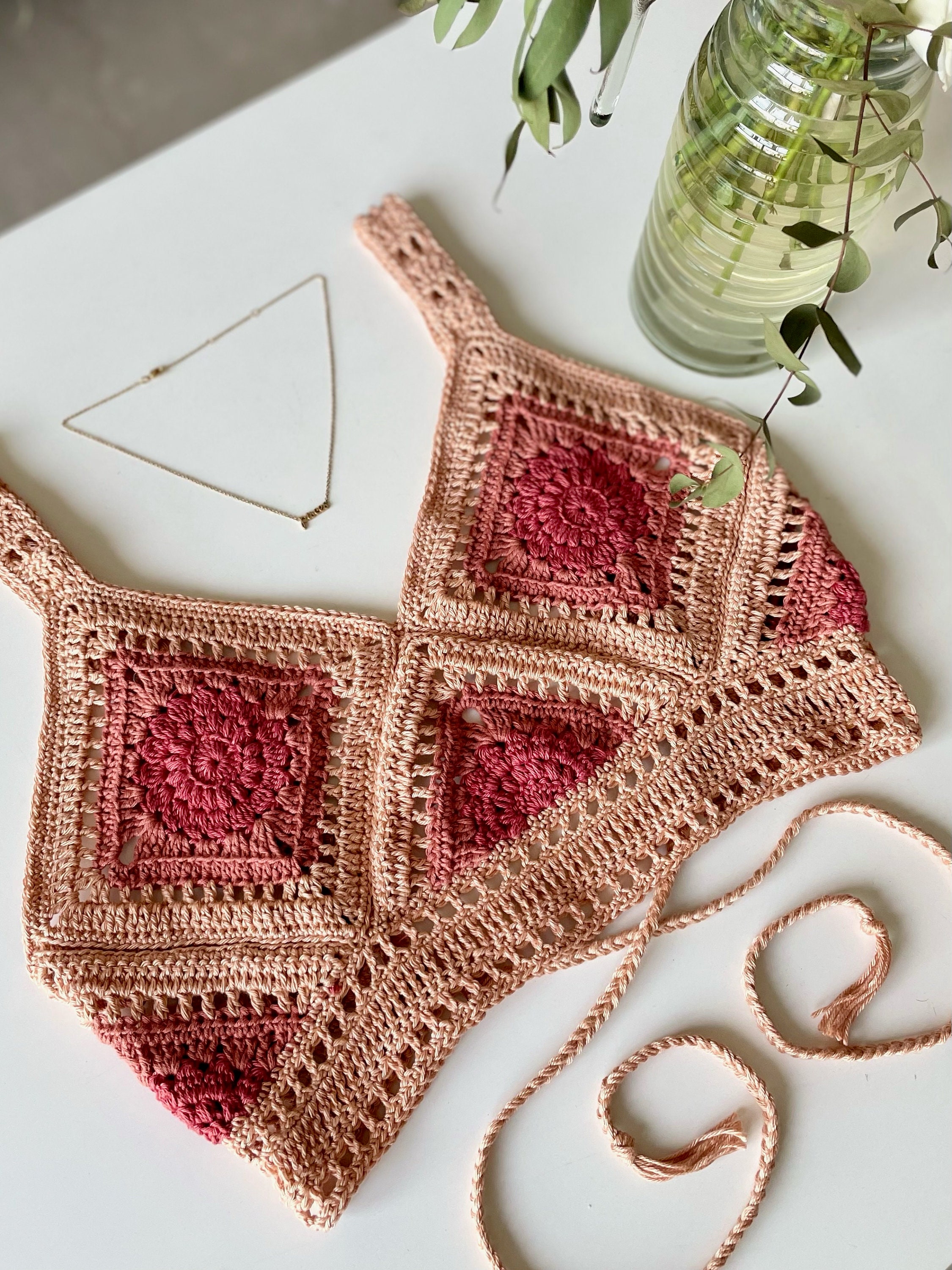 Crochet Top PATTERN Sunburst Mosaic Bralette Pattern - Etsy Canada