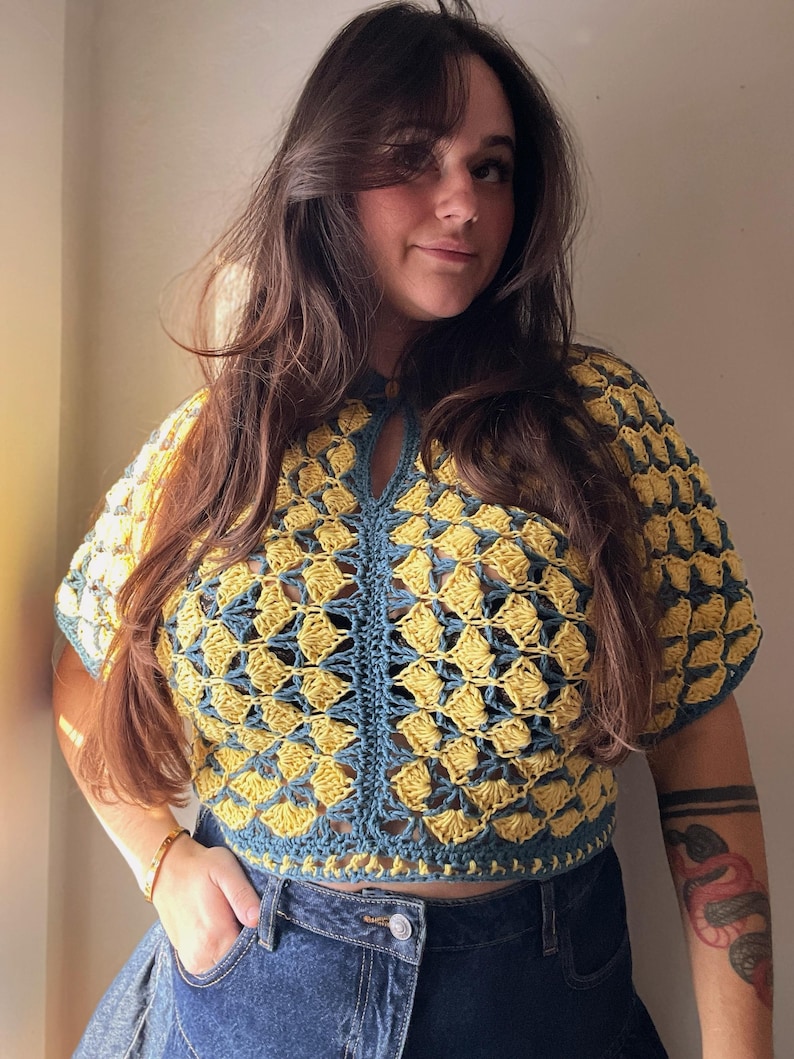 The Magnolia Shell Sweater + Tee Crochet Pattern PDF | Lizard&hook ...