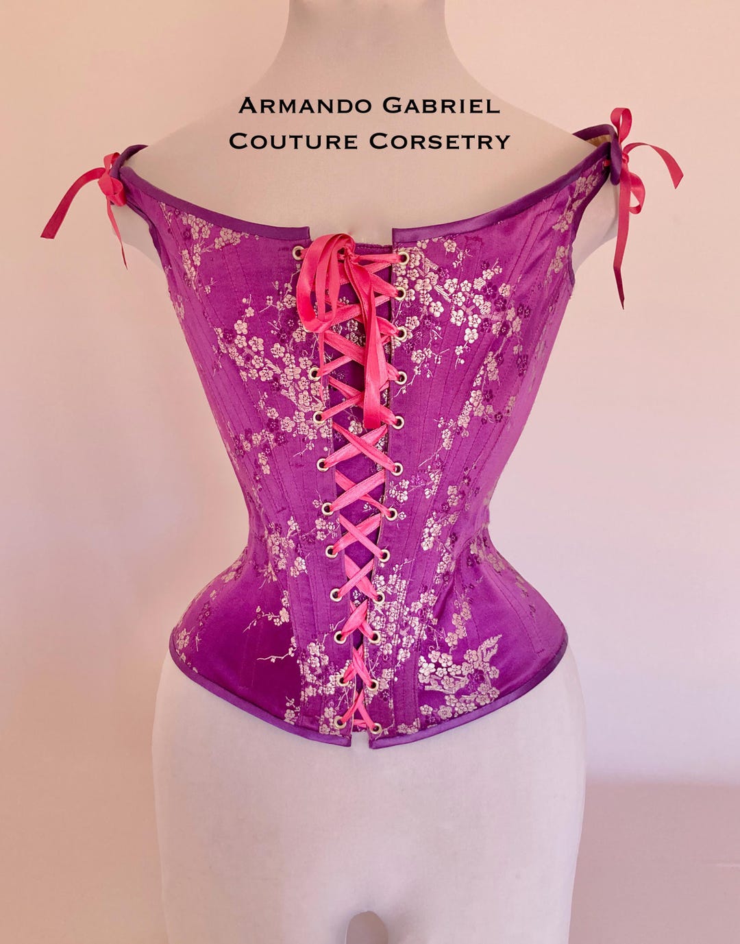 XVII Century Style Corset-louis XIV Inspired Corset-purple Satin Corset ...