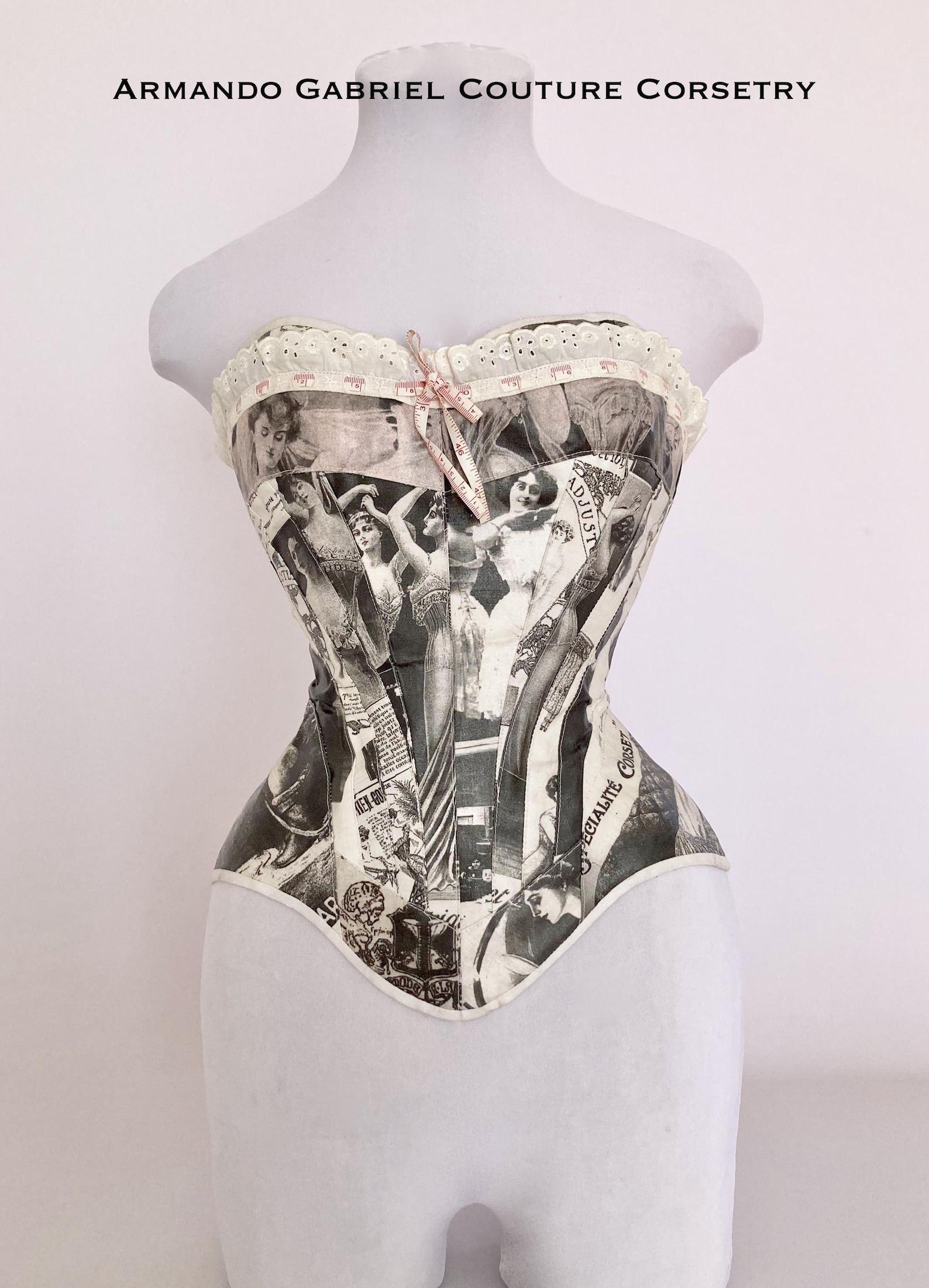 Vintage Belle Epoque Corset, 1900 Costume Corset, Print Corset, Concept ...