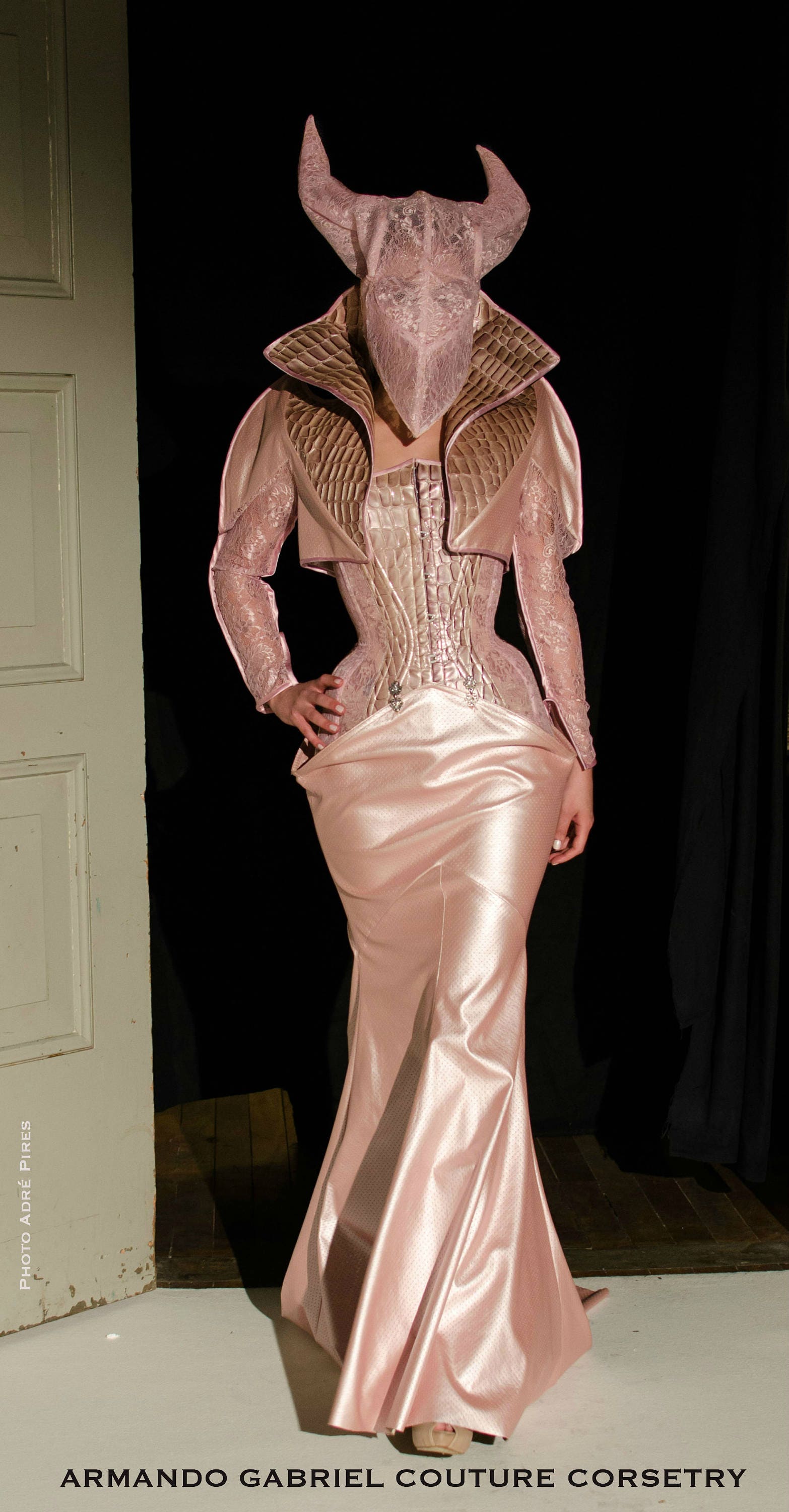 Corset: Metamorph Maleficent-fairytale Corset-frosty Pink Lace Corset ...