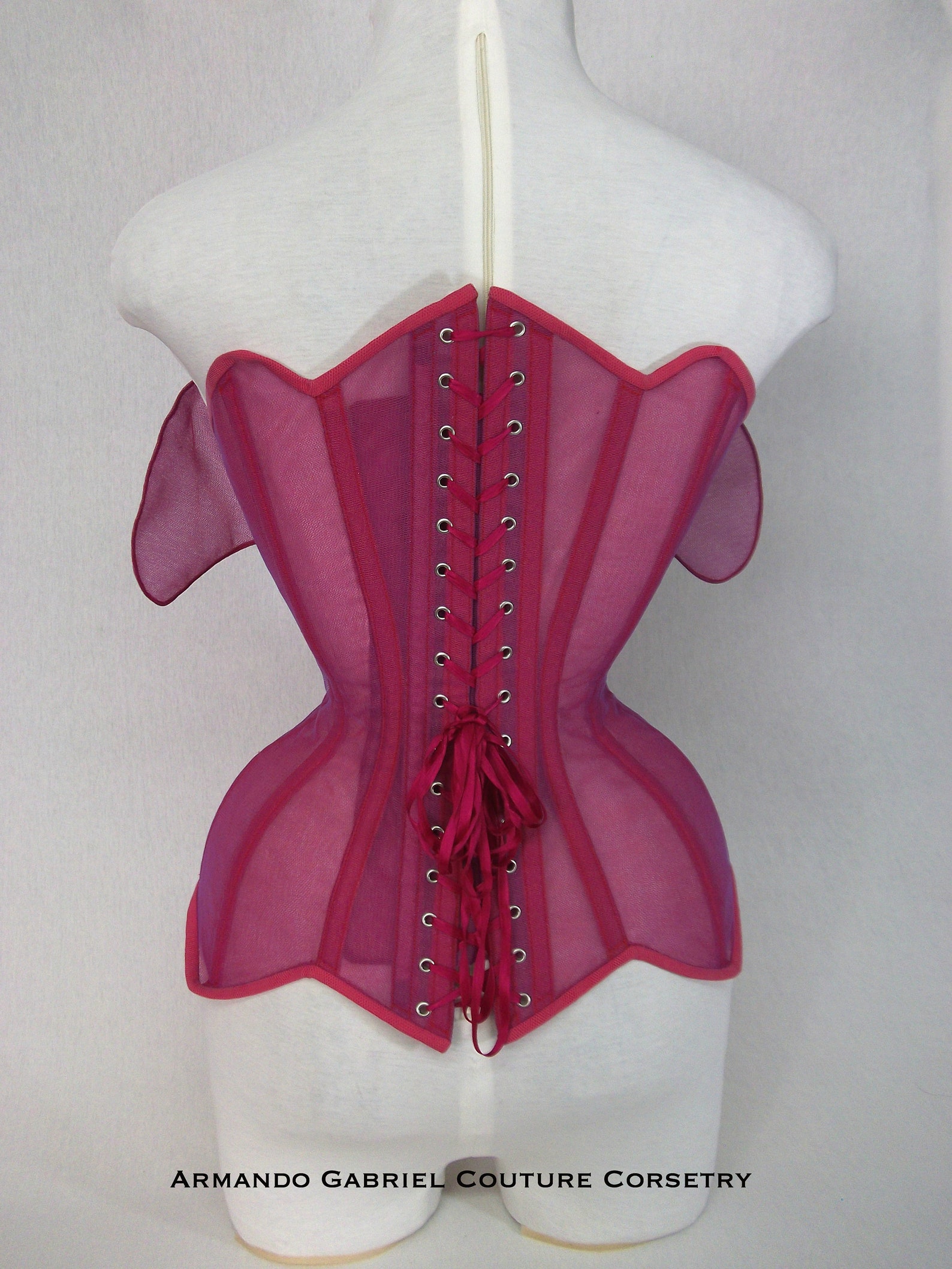 Valentine-orchid-flower Corset-fairytale Corset-red +violet Net Corset ...