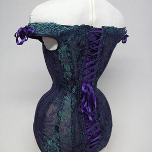 Body Shaper Corset: Lady Maleficent-violet+green Lace Corset-fairytale ...