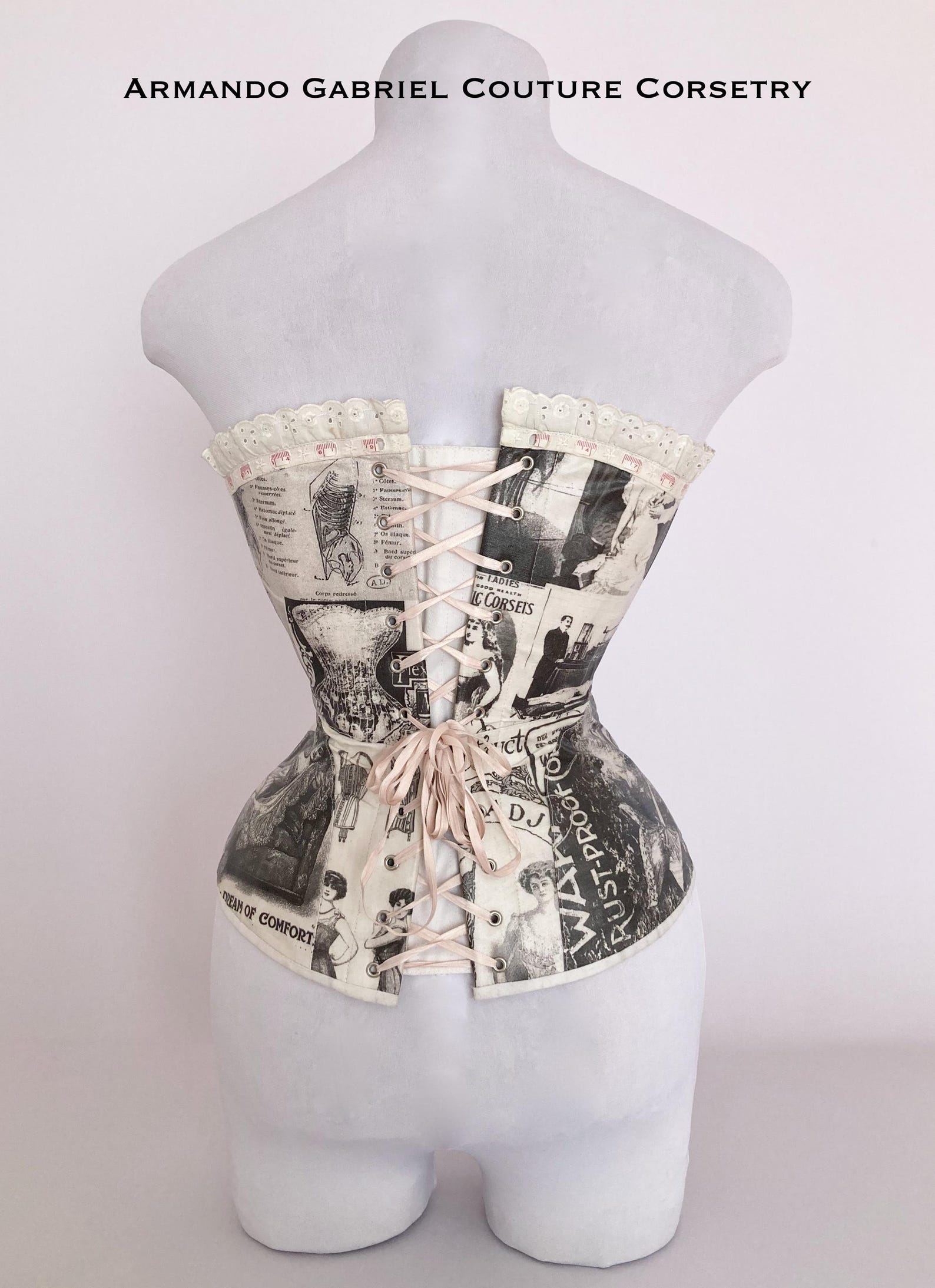 Vintage Belle Epoque Corset, 1900 Costume Corset, Print Corset, Concept ...