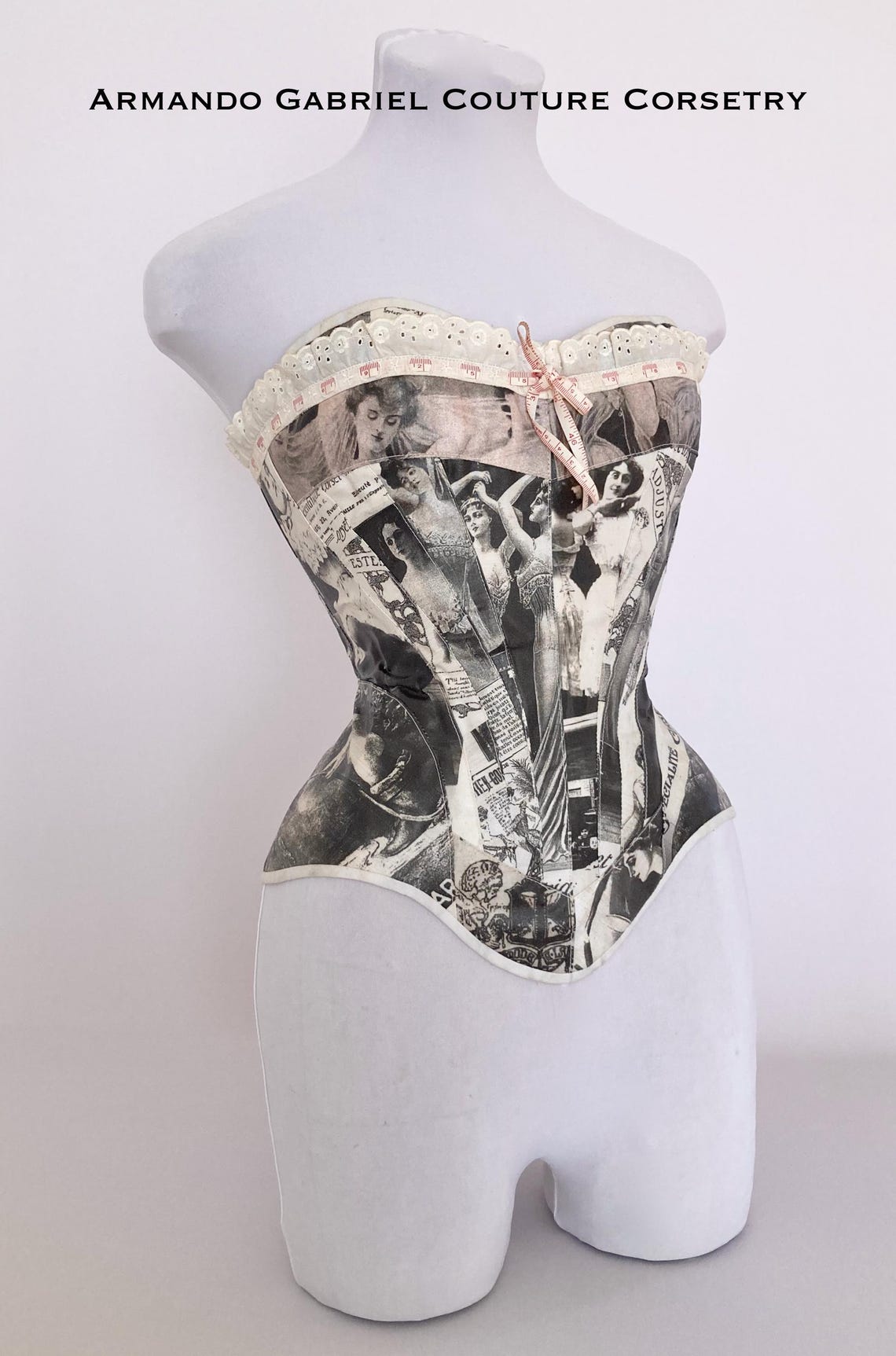 Vintage Belle Epoque Corset, 1900 Costume Corset, Print Corset, Concept ...