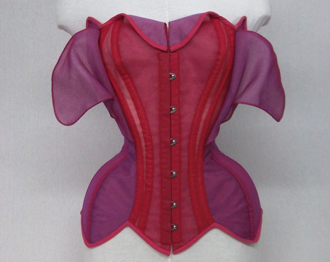 Valentine-orchid-flower Corset-fairytale Corset-red violet Net Corset ...