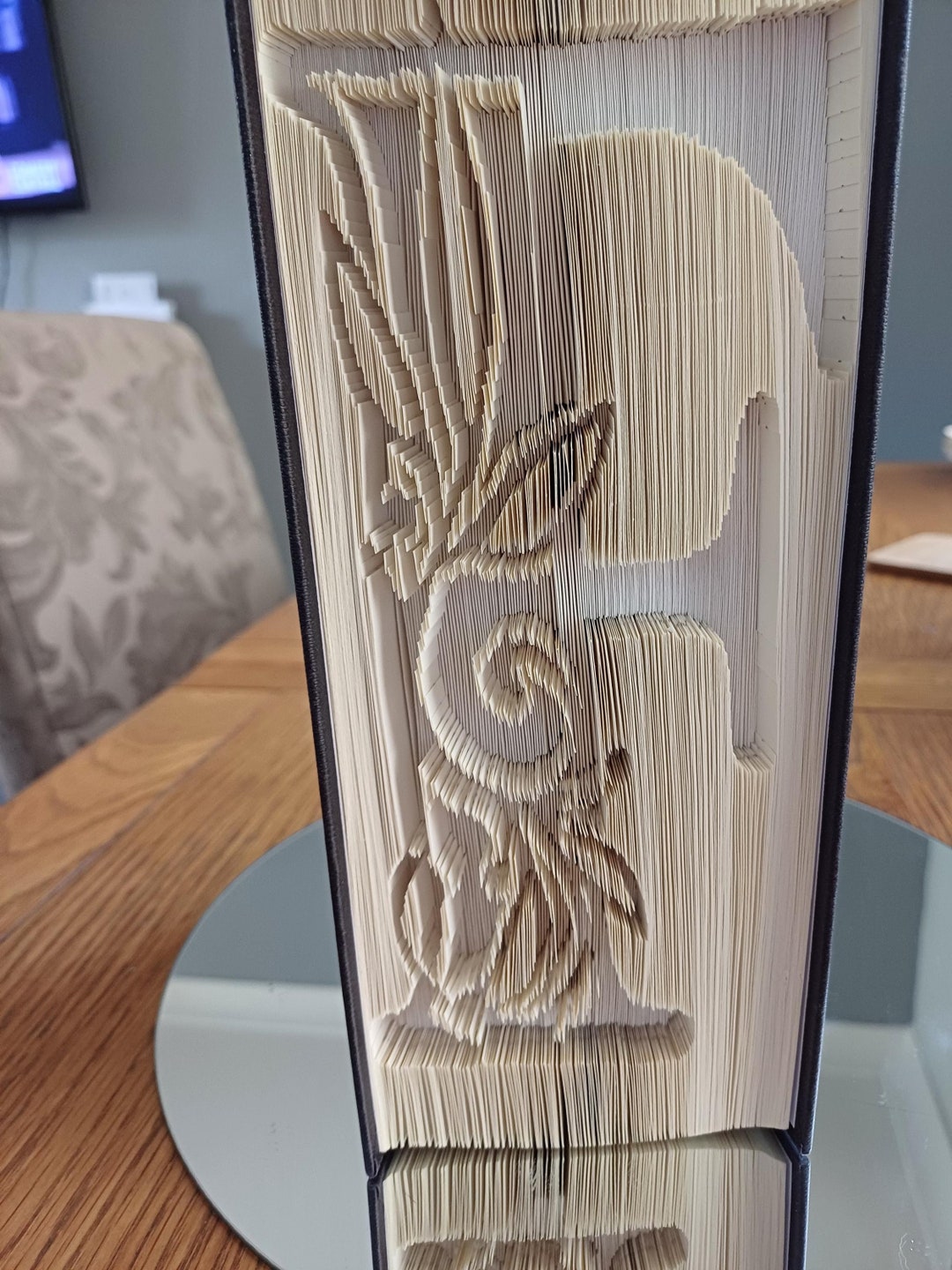 Monogram Letter F Book Folding Pattern Cut and Fold 443 Pages 23cm High ...