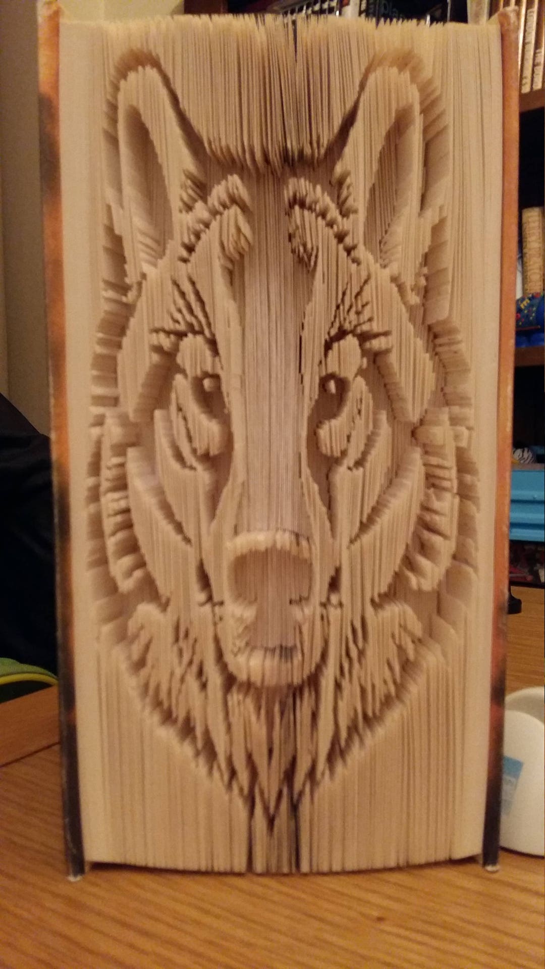 Wolf Head 2 Cut and Fold Book Folding Pattern Only 555 - Etsy UK