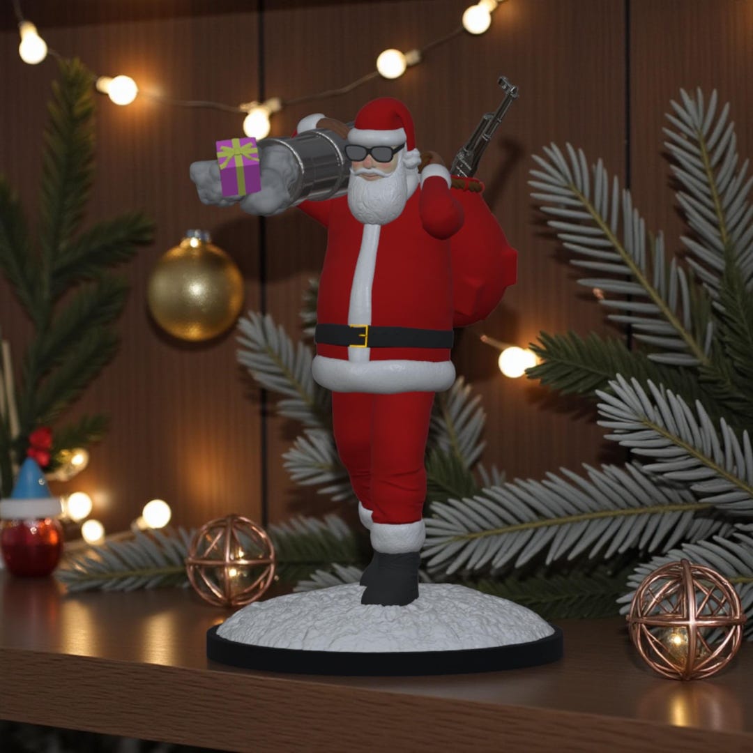 Awesome Santa W/ Present Bazooka STL 3D Printing File - Etsy
