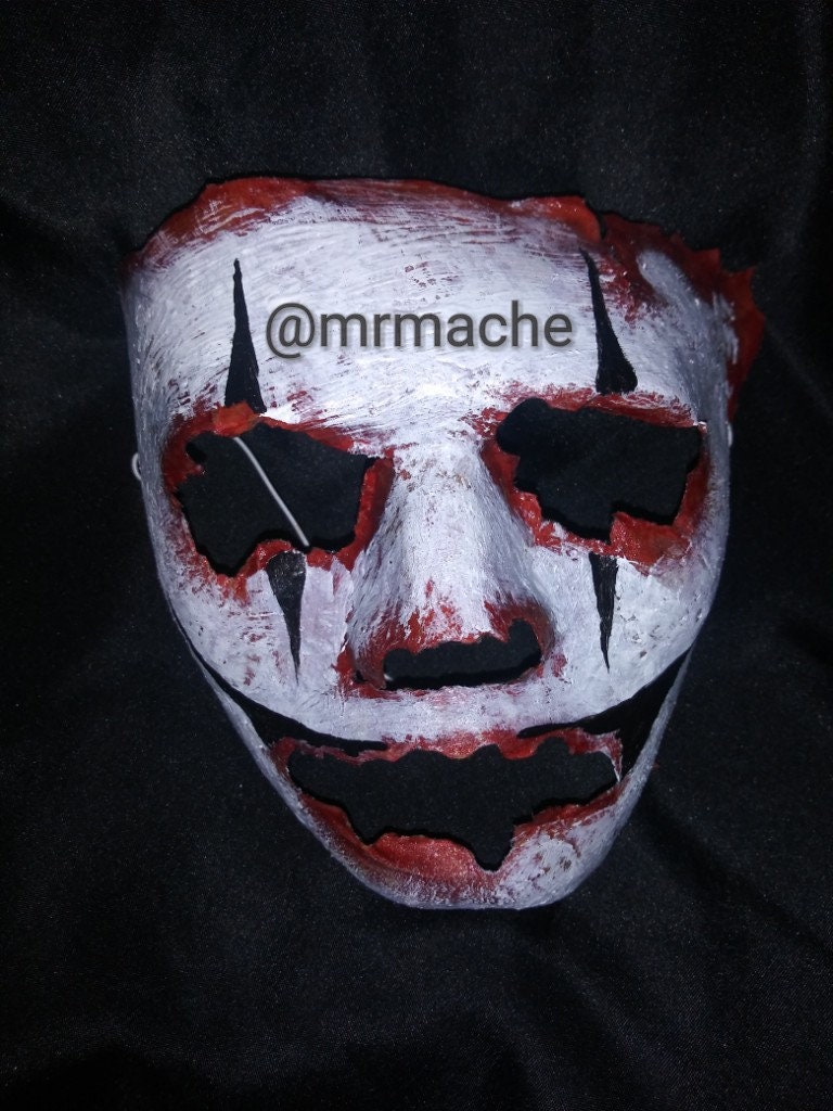 Clown Style Gory Skinned Face Paper Mache Mask Halloween - Etsy