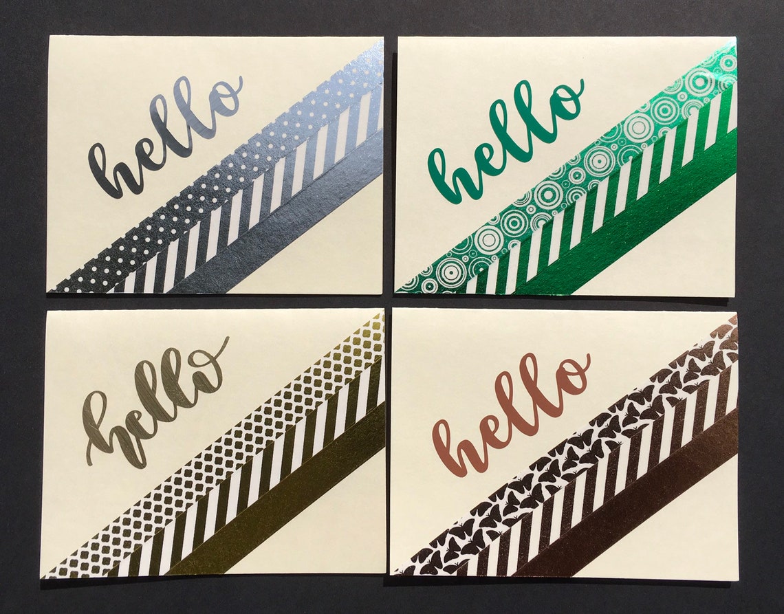 Hello Cards Set of 6 - Etsy