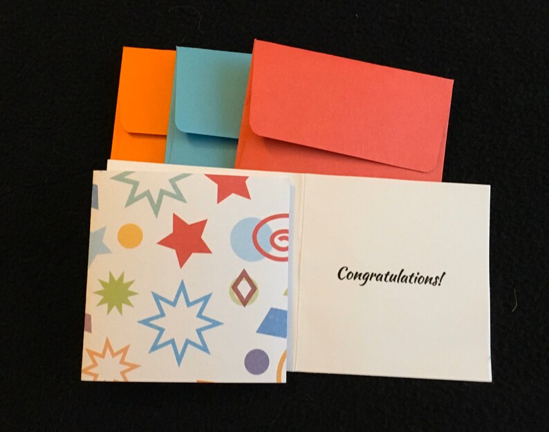 Fun Gift Note Cards Set of 4 With Envelopes - Etsy