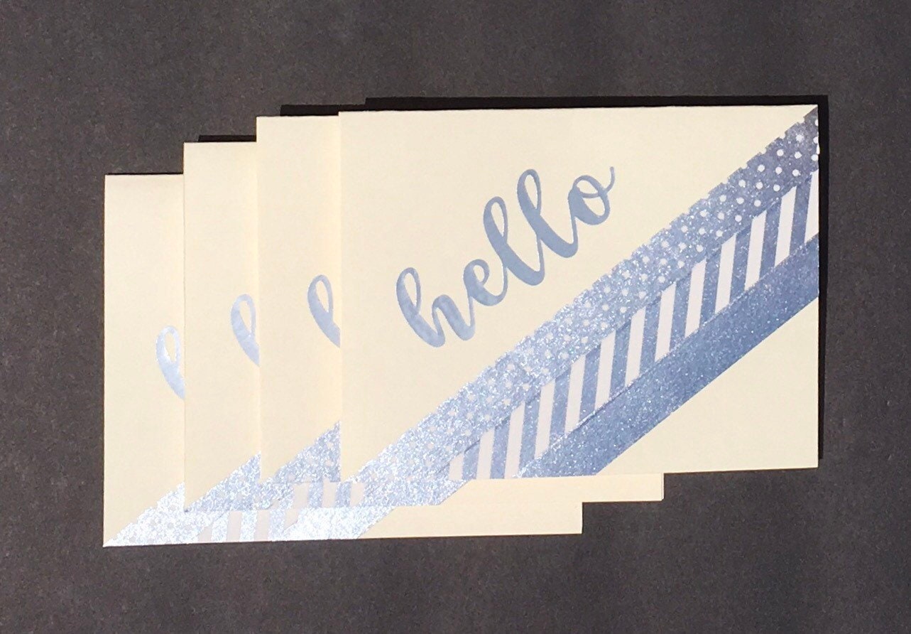 Hello Cards Set of 6 - Etsy