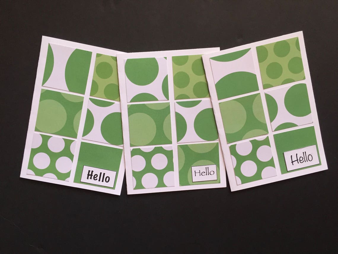 Bright Hello Greeting Card Set 5 Cards | Etsy