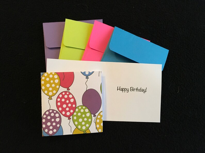 Fun Gift Note Cards Set of 4 With Envelopes - Etsy